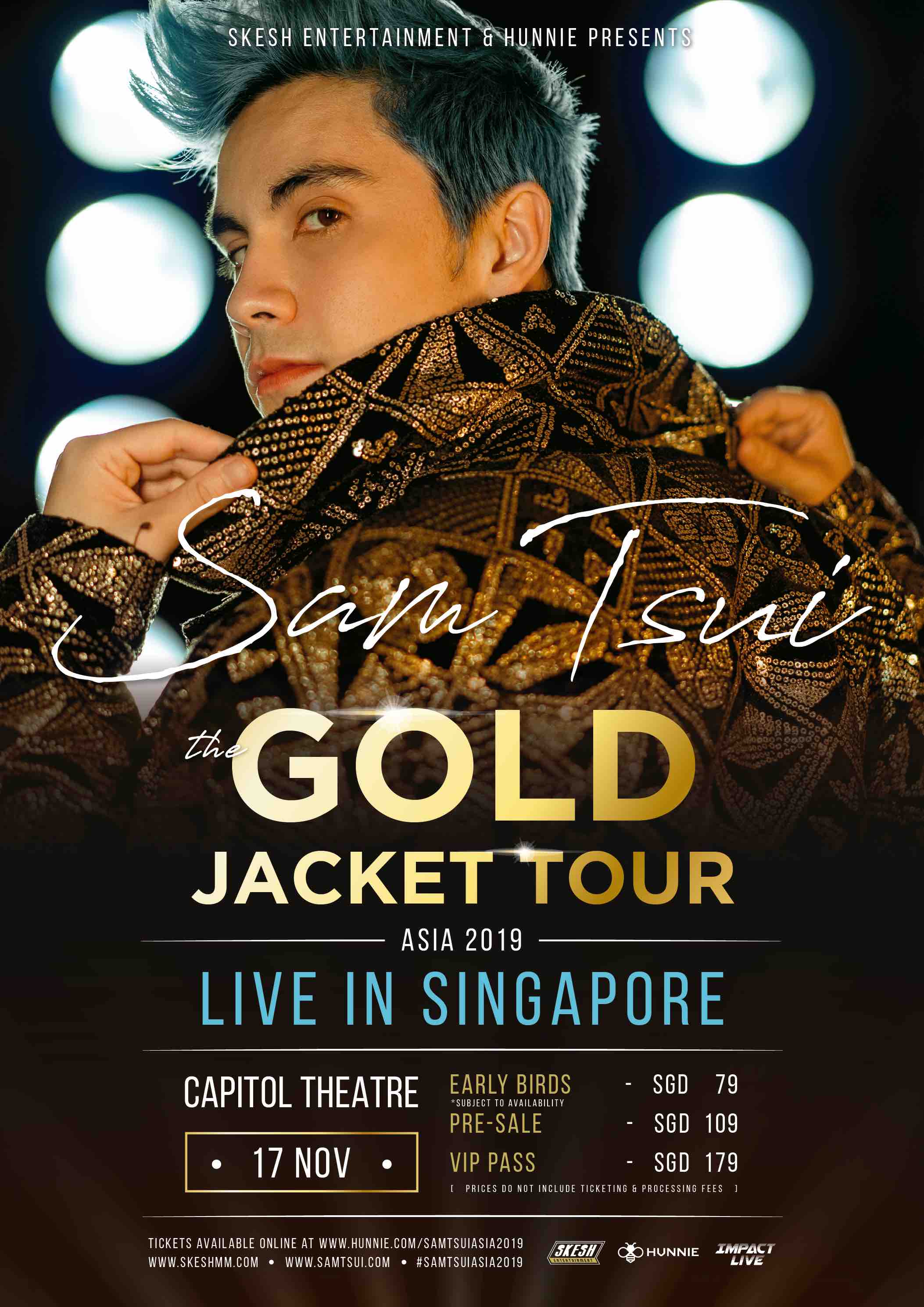 Sam Tsui Singapore – Catch Him Live At The Gold Jacket Tour