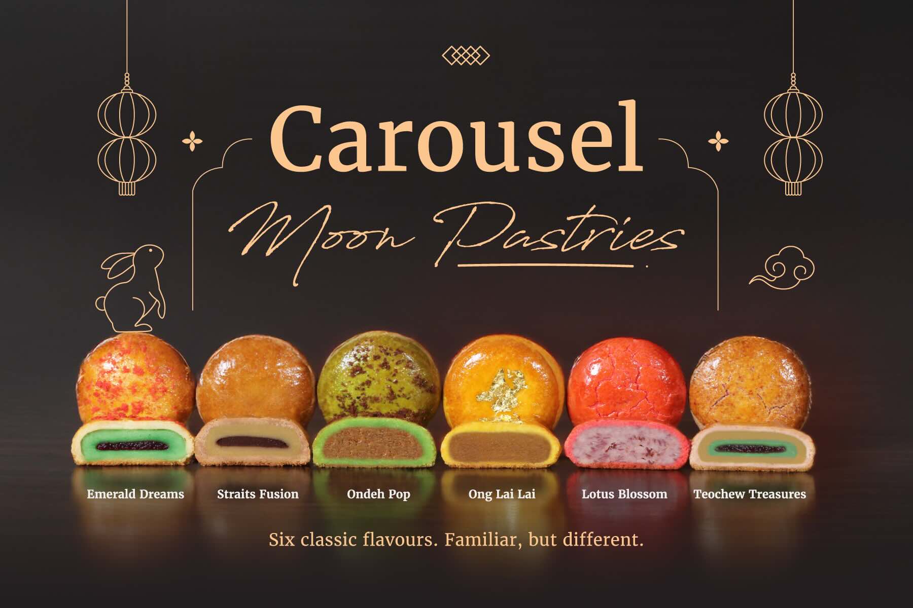 Gourmet Carousel Halal-certified Moon Pastries For Mid-Autumn